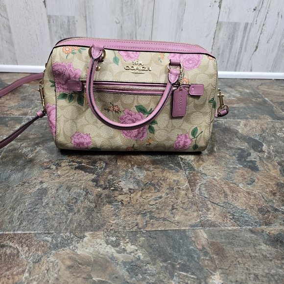 Coach | Bags | Coach Rowan Satchel With Prairie Rose Print | Poshmark